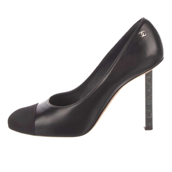 CHANEL | Shoes | Chanel Black Leather High Heels | Poshmark